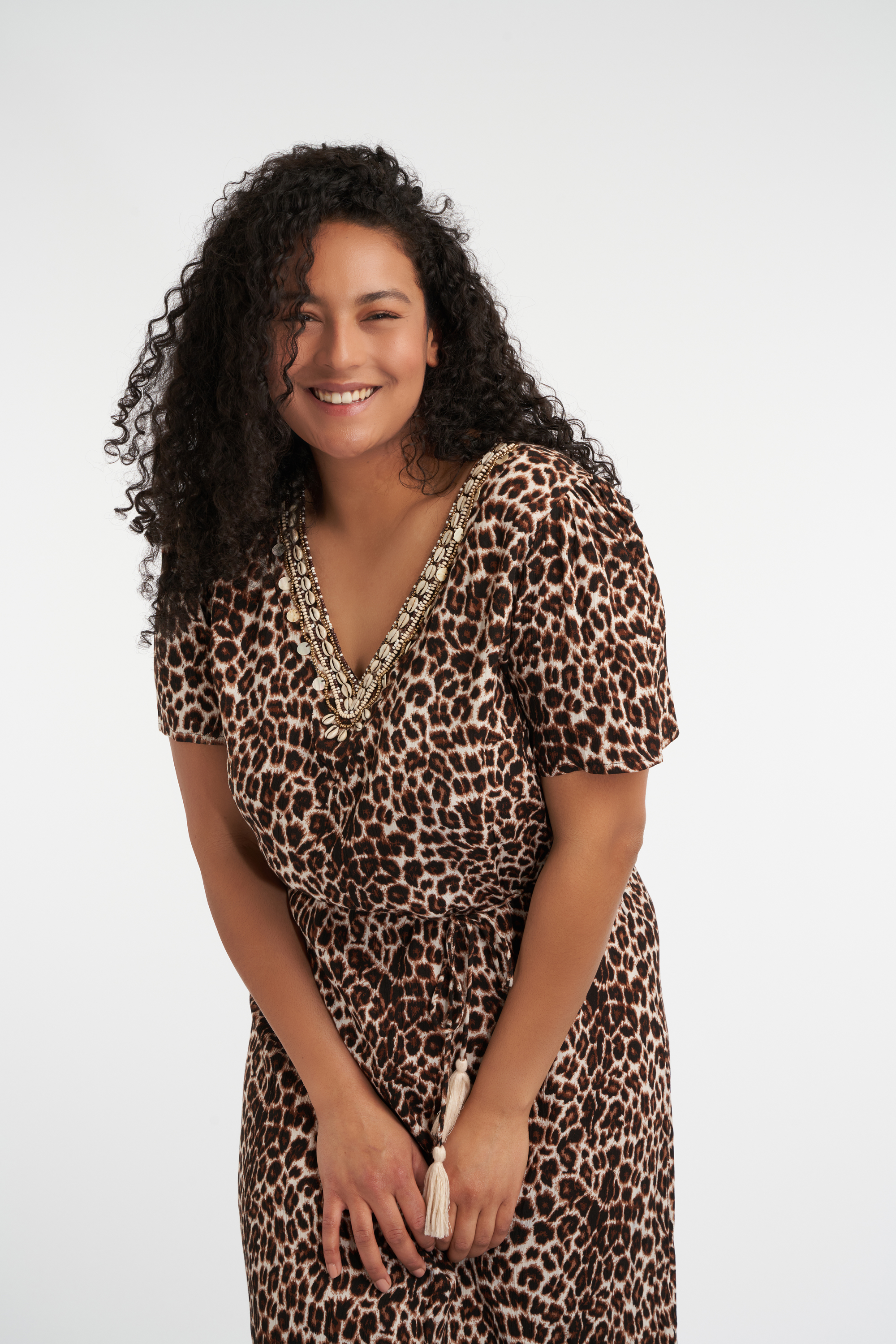 Mujeres Vestido largo con estampado de leopardo en MS Mode®